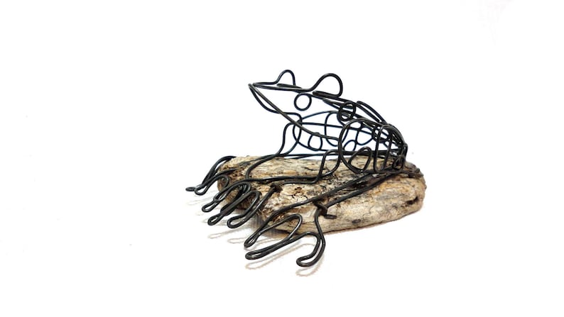 Frog Art Frog Wire Sculpture Metal Art One Continuous Line | Etsy