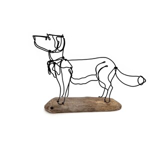 Dog Wire Sculpture, Dog Wire Art, Minimal Dog Sculpture Made With ...