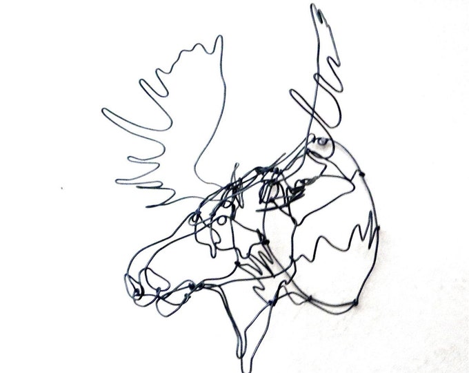 Moose Head Wire Sculpture-reserved for Falkner Design Inc. - Etsy