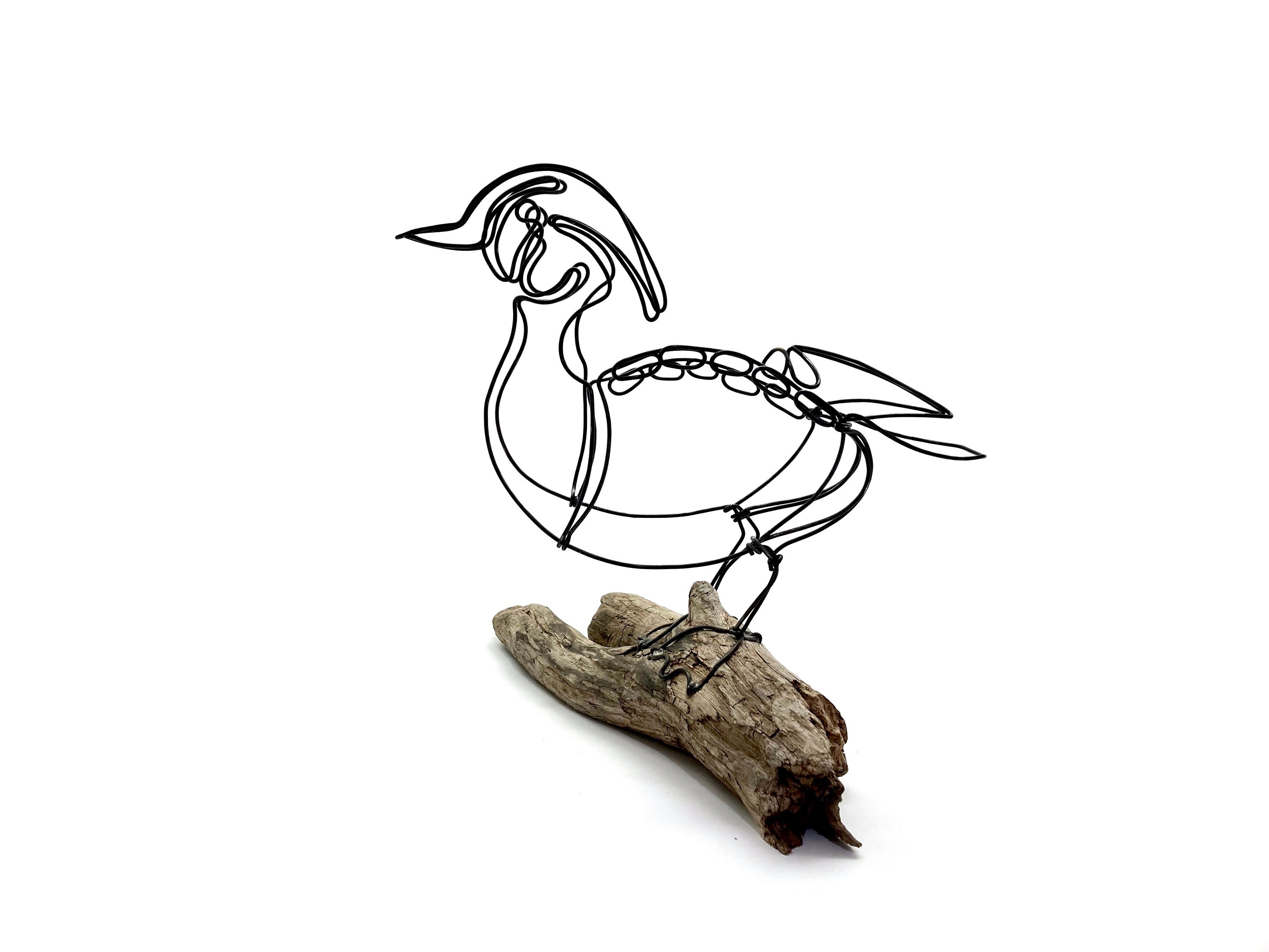 Reserved: Wood Duck Sculpture, Duck Wire Sculpture, Bird Wire Art ...