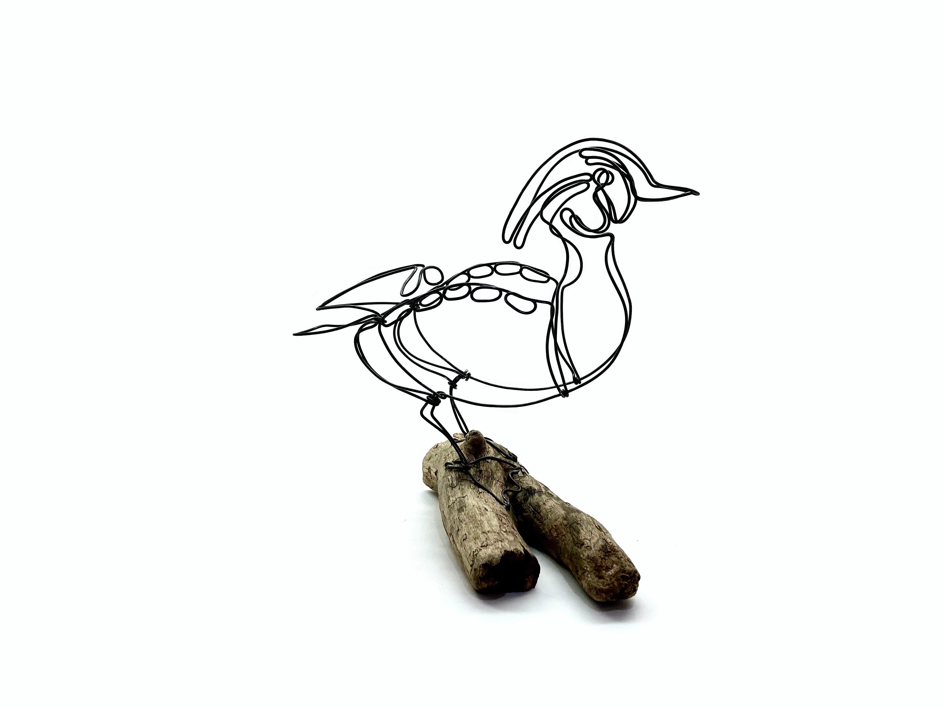 Reserved: Wood Duck Sculpture, Duck Wire Sculpture, Bird Wire Art ...