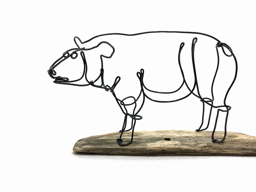 Sheep Wire Sculpture, Sheep Art, Wire Art, Minimalist Sculpture ...