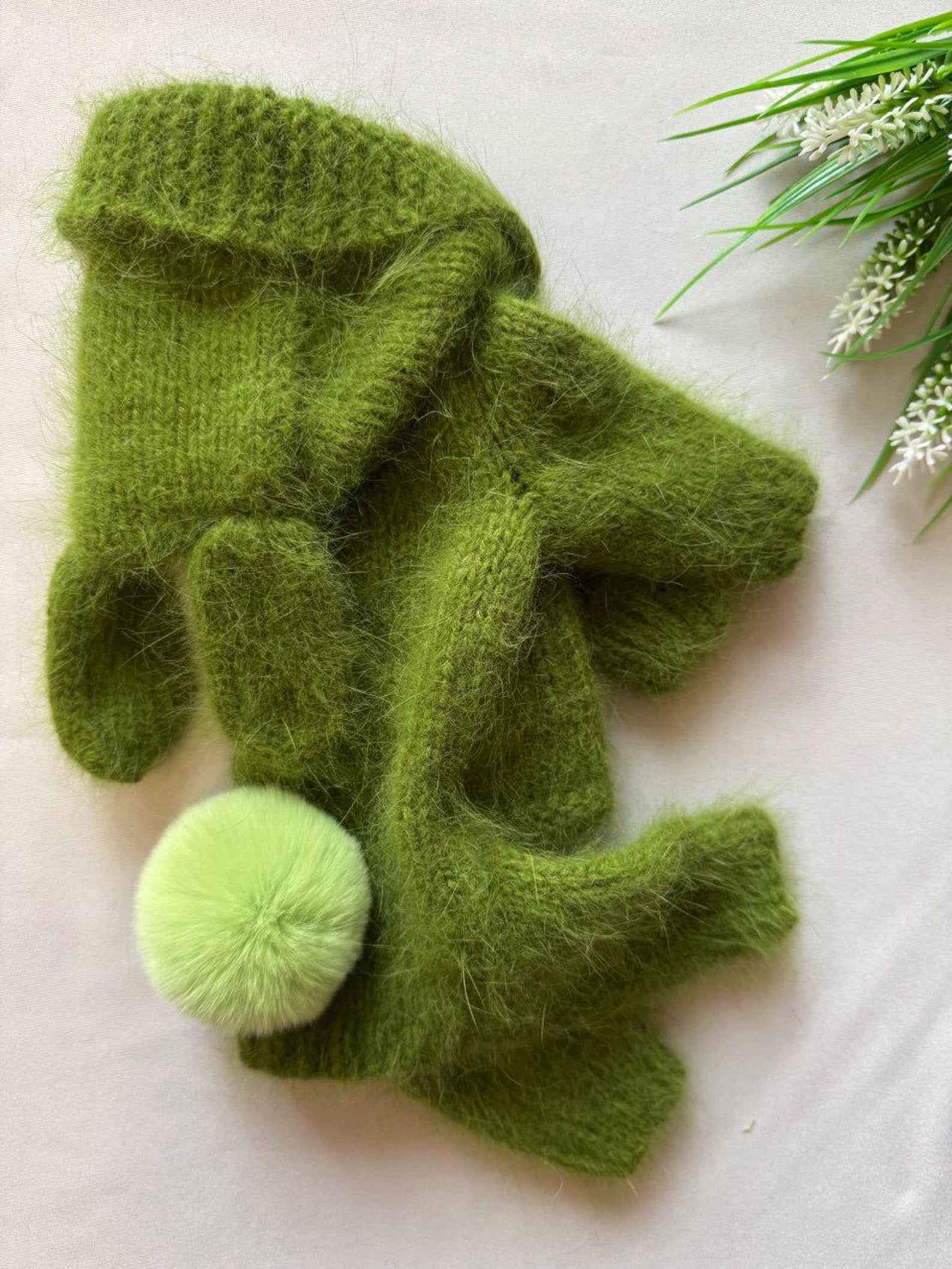 Bunny Jumpsuit Made of Angora Rabbit Down With a Hood and Tail - Etsy