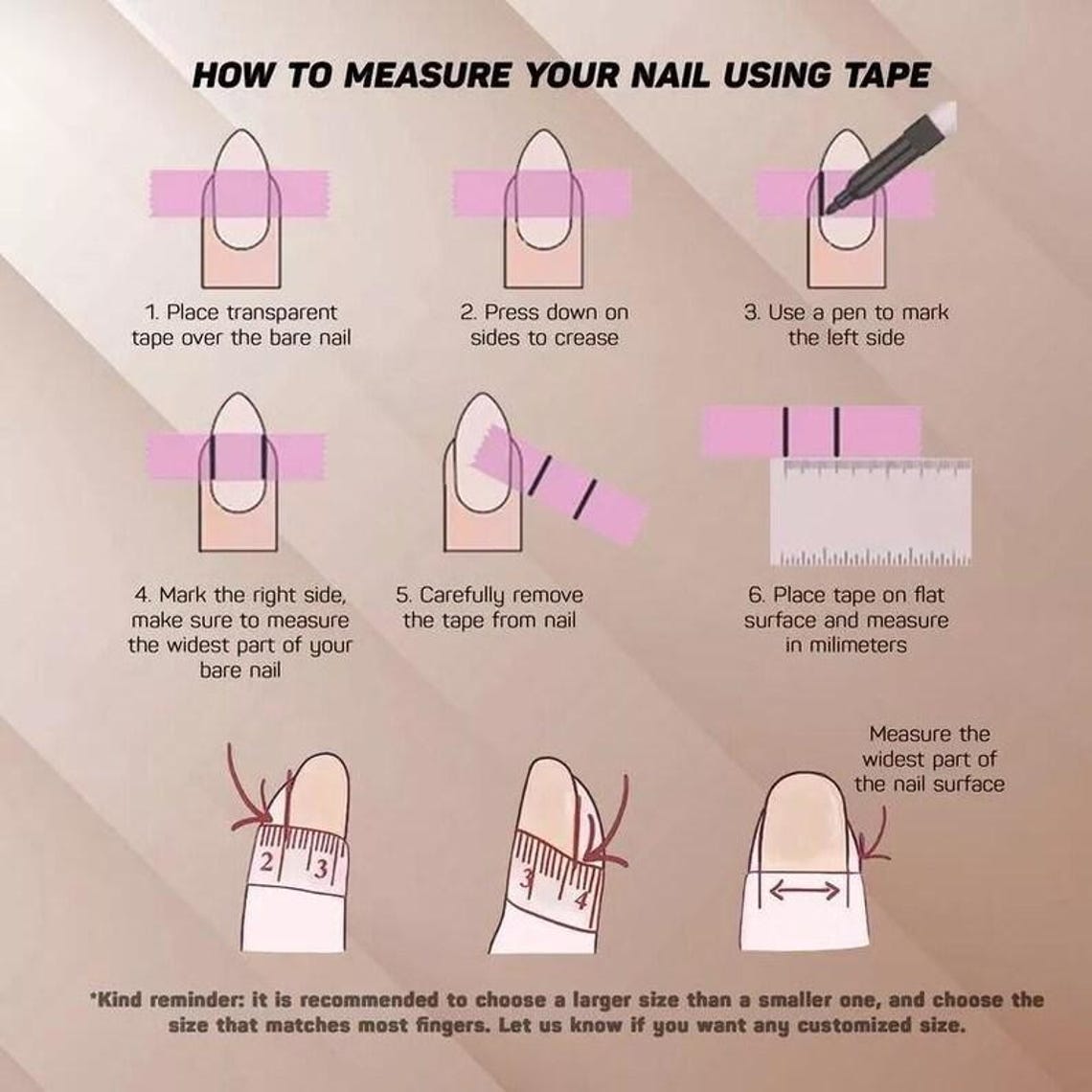 Cherry Bow Press on Nails, Girly Cute Handmade Nails Press On, Kawaii ...
