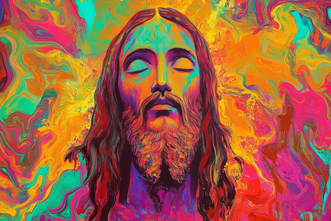 Enlightened Messiah - Psychedelic Jesus Art | Spiritual Visionary Wall ...