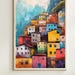 Colorful Favela Digital Art Print, Cityscape Inspired by Rio De Janeiro ...