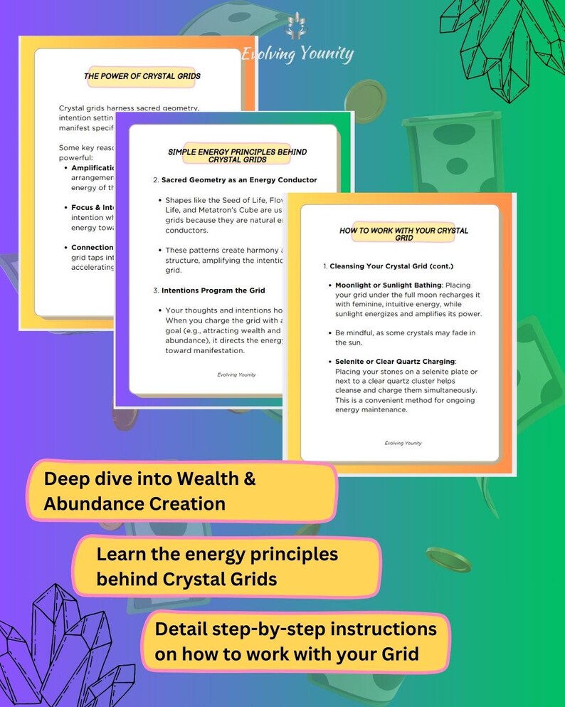 Ultimate Wealth & Abundance Crystal Grid | Crystal Guide | Sacred Geometry | Money Manifestation ...