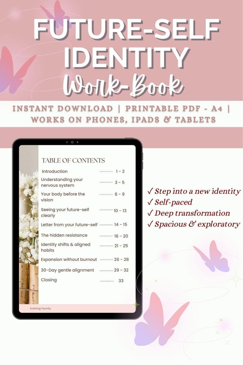 Future-self Identity Workbook | Alignment & Nervous System Workbook ...
