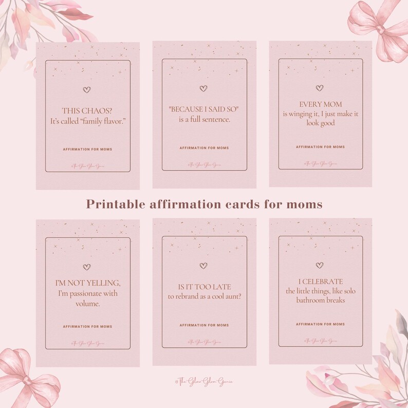 Mother's Day Affirmation Cards Printable – Funny & Uplifting Quotes for ...