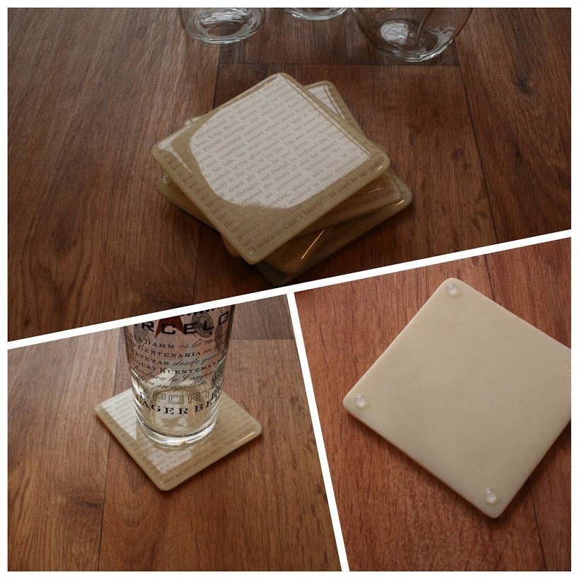 1 x Literary Coaster made to order with any out of copyright | Etsy