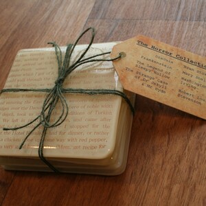Set of 4 Literary Coasters - With Tag - Etsy