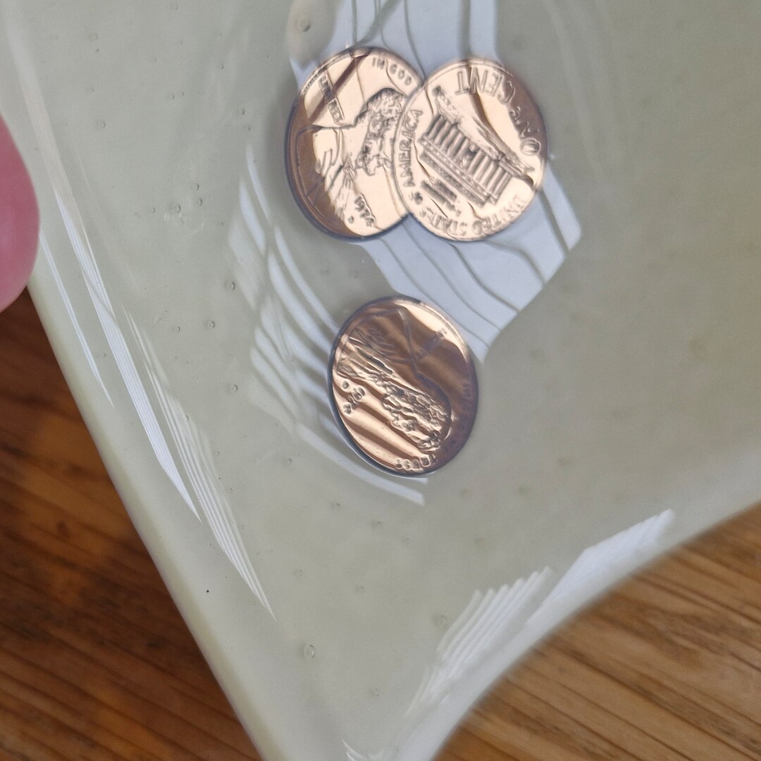 Copper Pennies Square Bowl, Real Precious Metals, Abraham Lincoln, USD ...