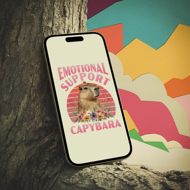 Emotional Support Capybara PNG, Cute Pink Capybara Png, Capybara Funny ...