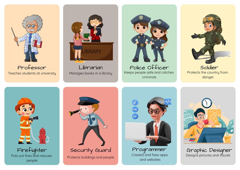 Lern Professions for Kids, Activities for Kids, Career Exploration ...