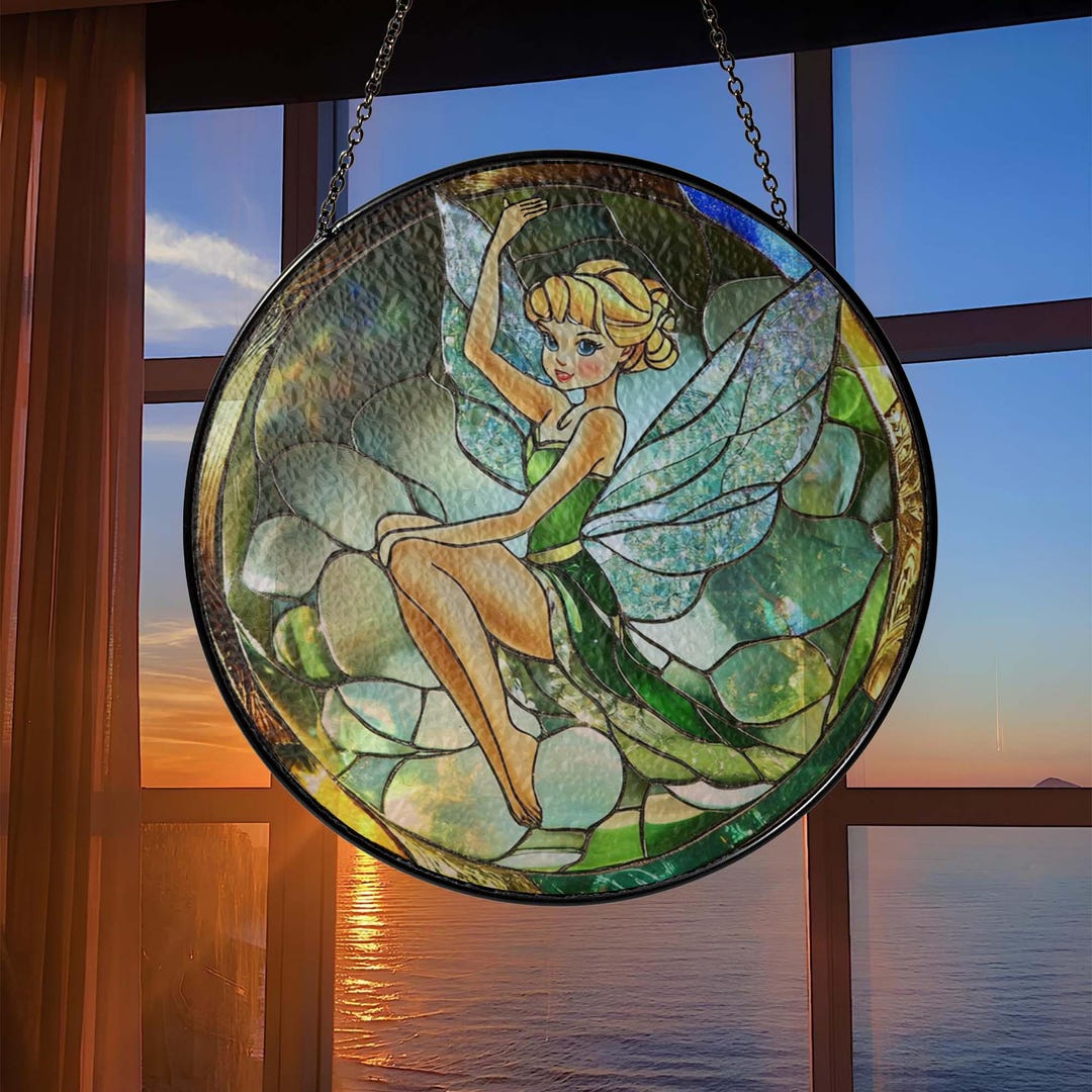 Tinkerbell Suncatcher Stained Glass, Custom Disney Decor & Gift for ...