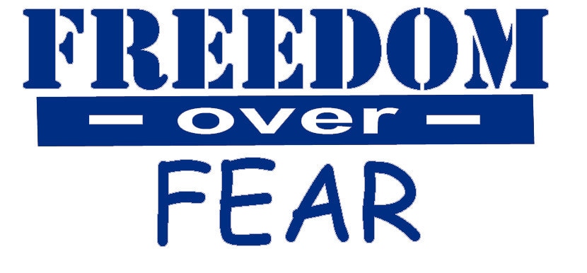 FREEDOM Over Fear Vinyl Decal Sticker-multi Colors - Etsy