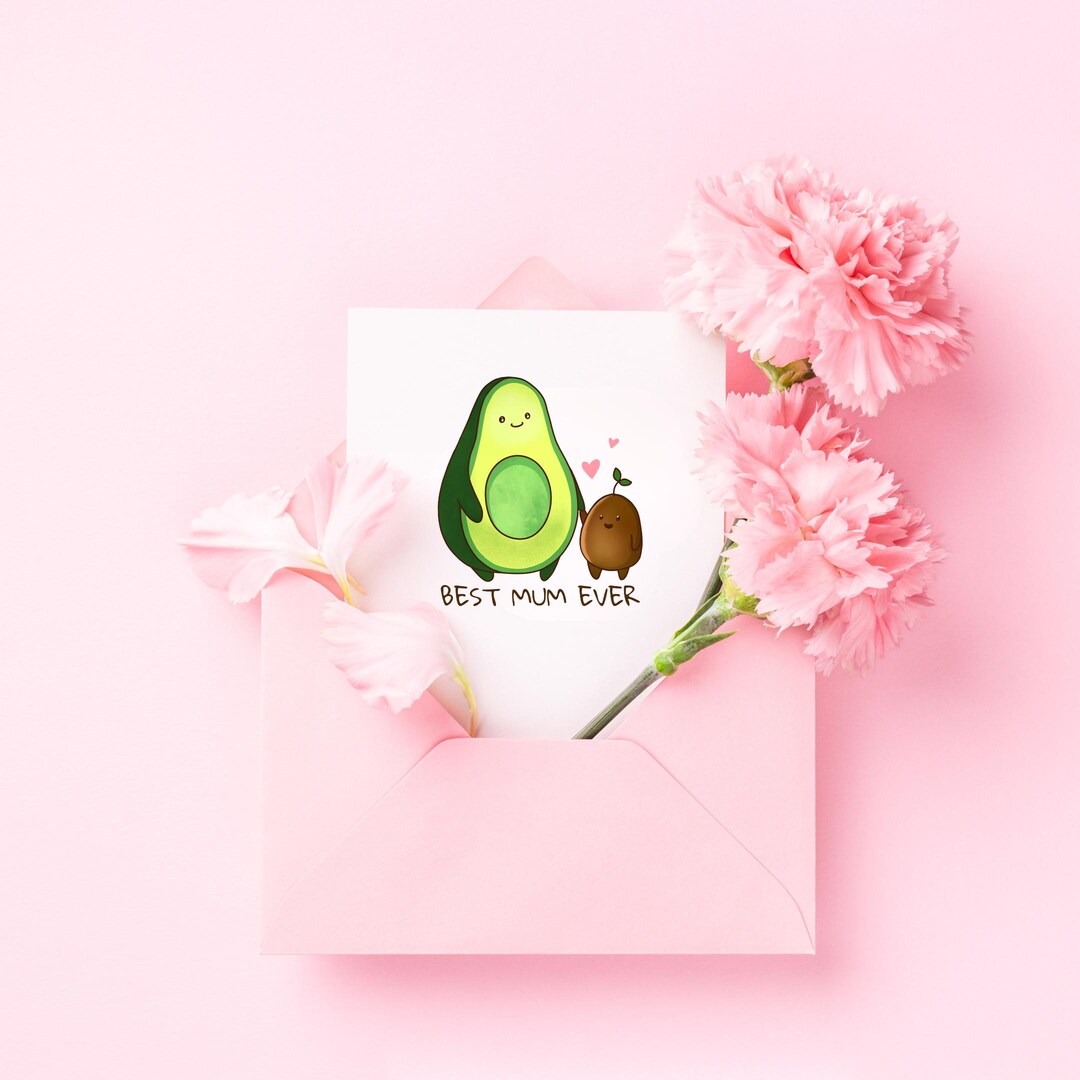 Best Mum Ever Avocado Clipart – Cute Mother & Child Design for T-shirts ...