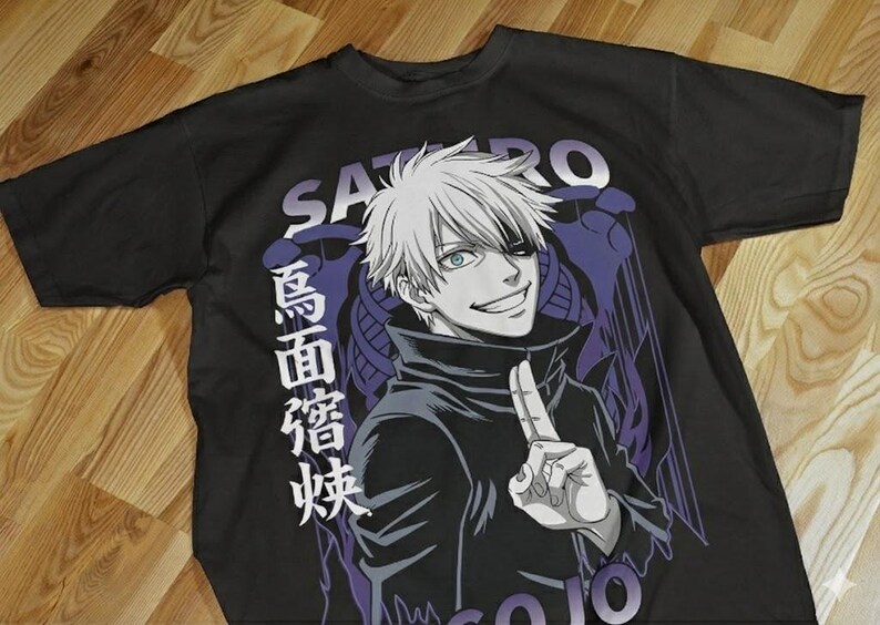 Gojo Satoru PNG, Anime Shirt Design, Jujutsu Kaisen SVG - Etsy