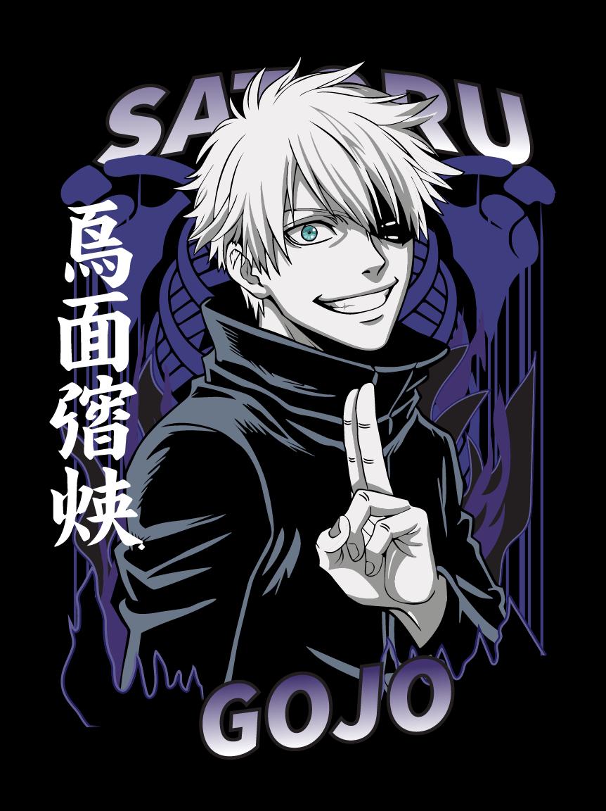 Gojo Satoru PNG, Anime Shirt Design, Jujutsu Kaisen SVG - Etsy