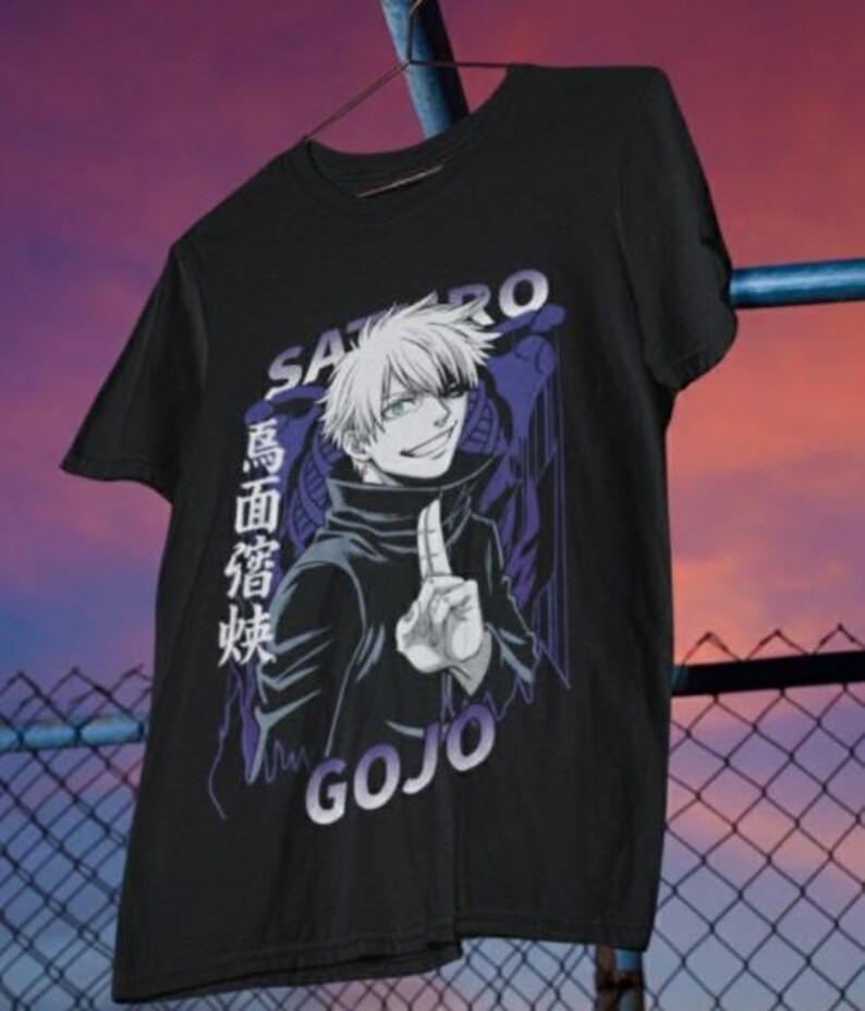 Gojo Satoru PNG, Anime Shirt Design, Jujutsu Kaisen SVG - Etsy