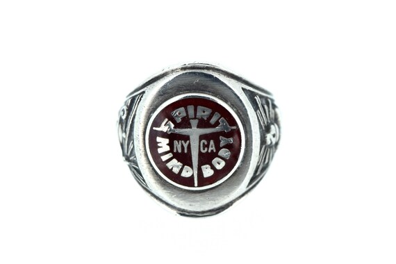 Vintage Class Ring Sterling Silver 1971 NY CA - Gem