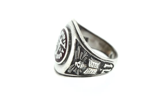 Vintage Class Ring Sterling Silver 1971 NY CA - Gem