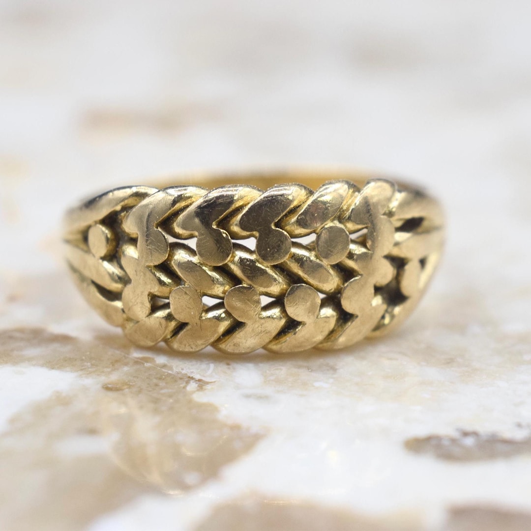 Antique Victorian 18k Gold Keeper Ring London 1905 - Etsy