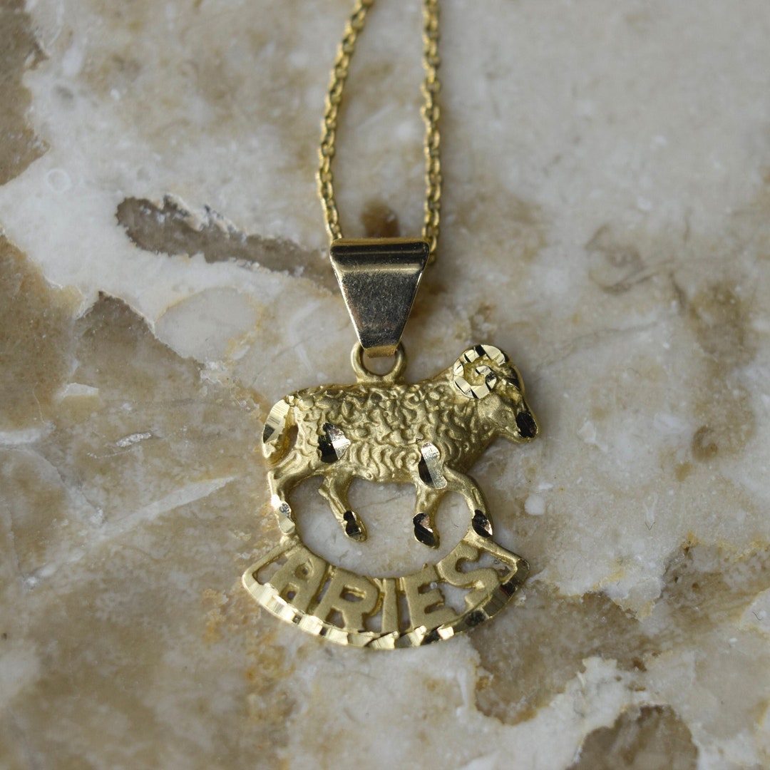 Vintage 14k Gold Aries Charm C.1970s - Etsy