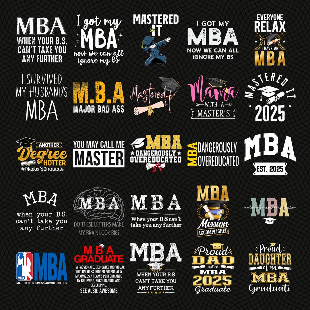 MBA Graduation Png Bundle, Mastered It Degree Png , I Got My MBA ...