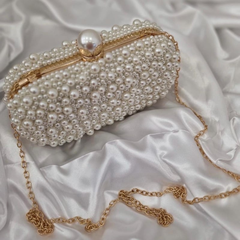 Pearl Clutch Bags - Etsy UK