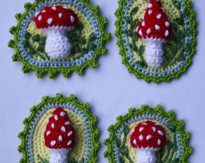 Toadstool Patches X4 Crochet Pattern - Etsy