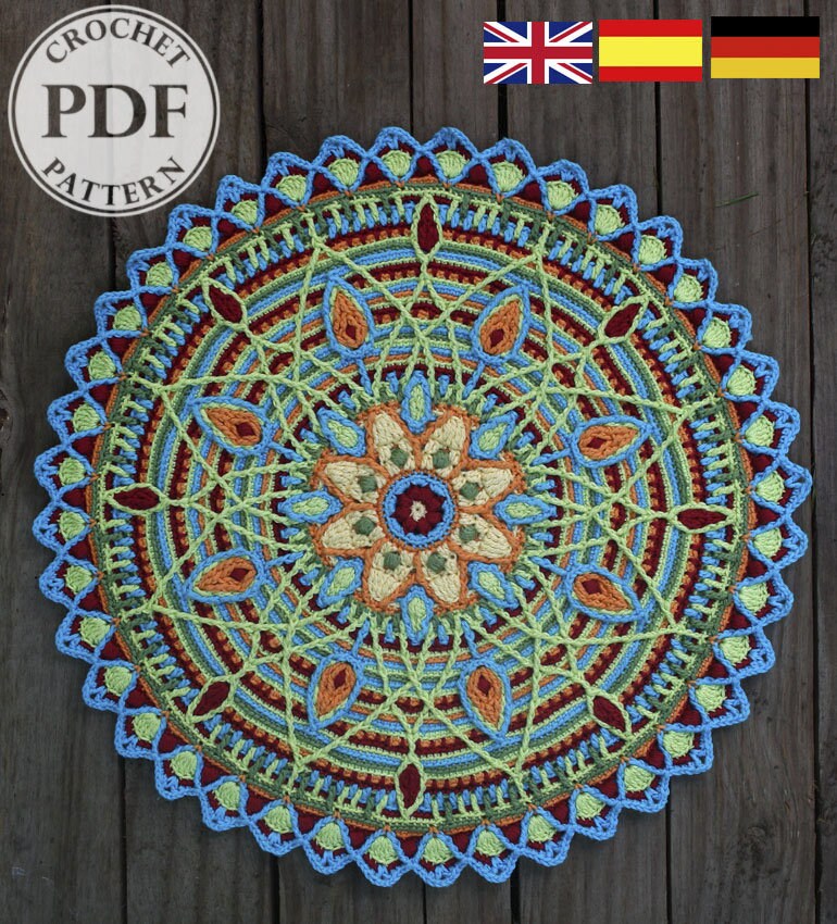 Crochet Overlay Mandala No. 5 Pattern PDF in English | Etsy Canada