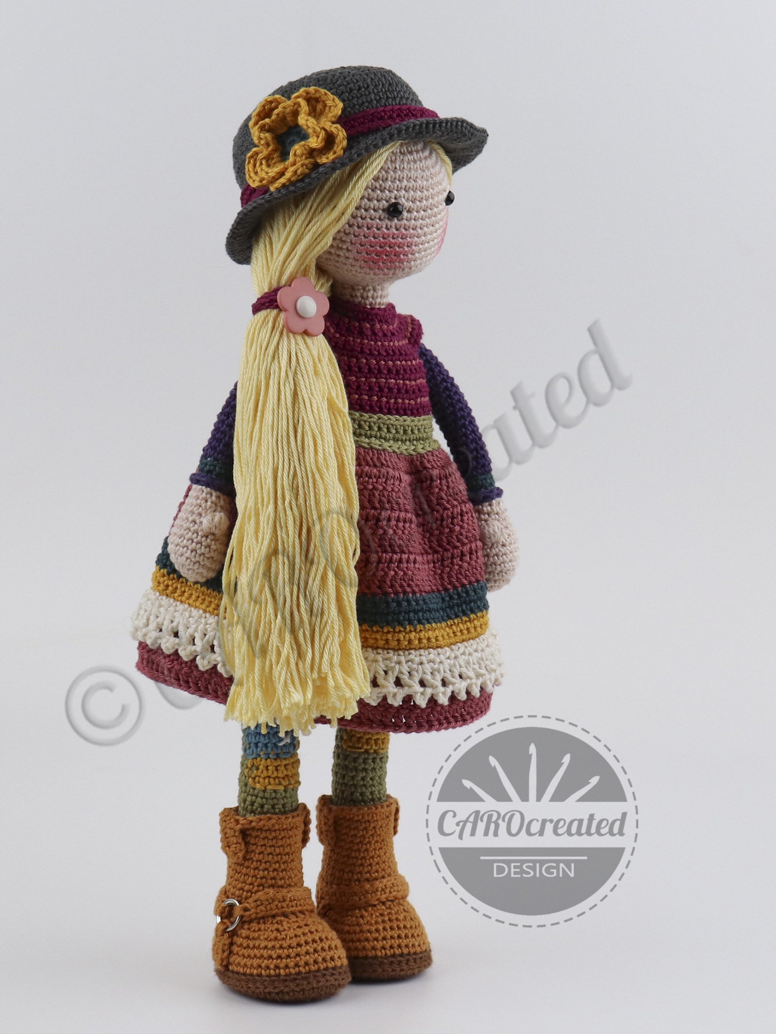 Crochet Pattern for Doll FREYA Pdf deutsch English - Etsy