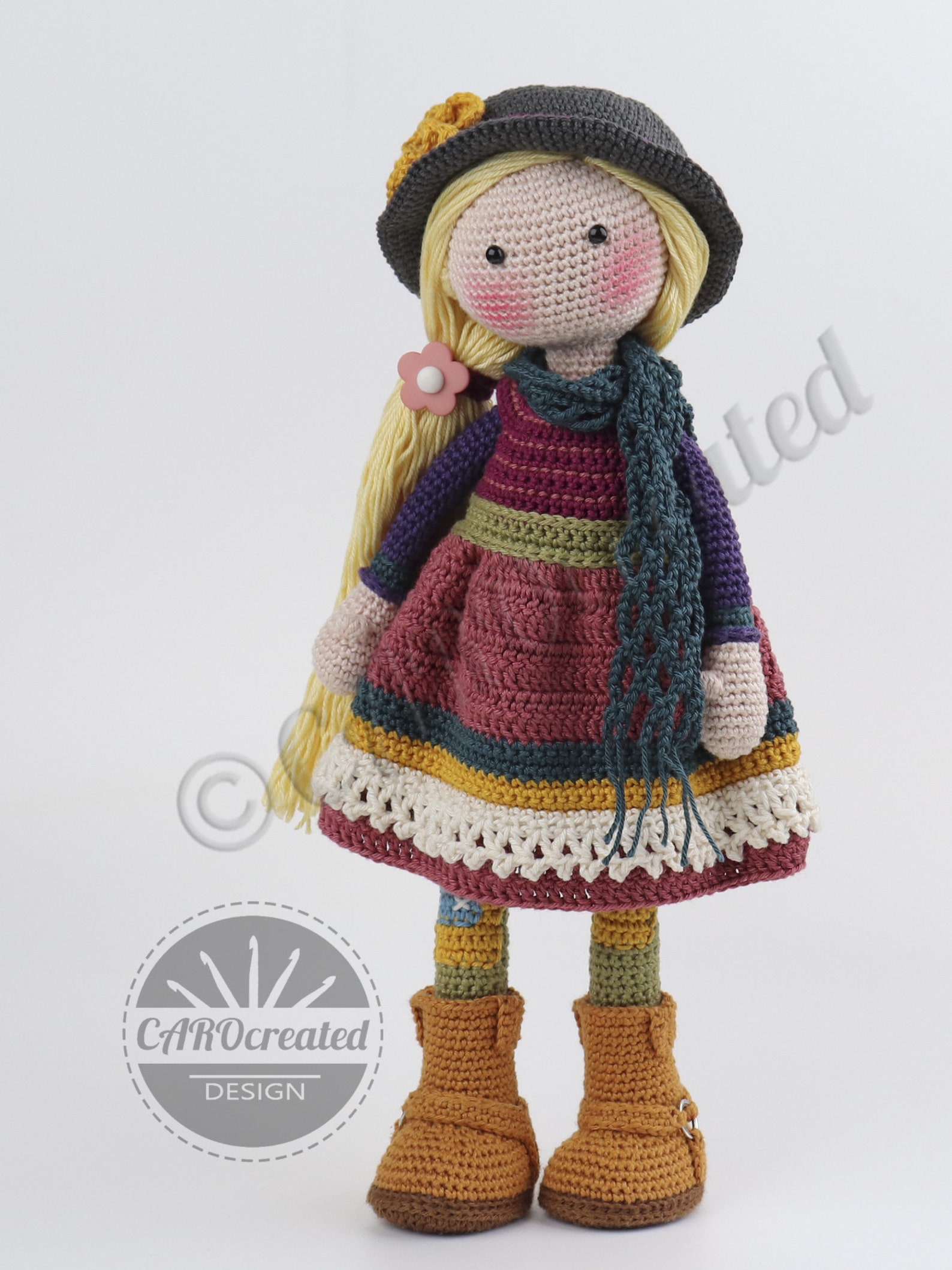 Crochet Pattern for Doll FREYA Pdf deutsch English - Etsy