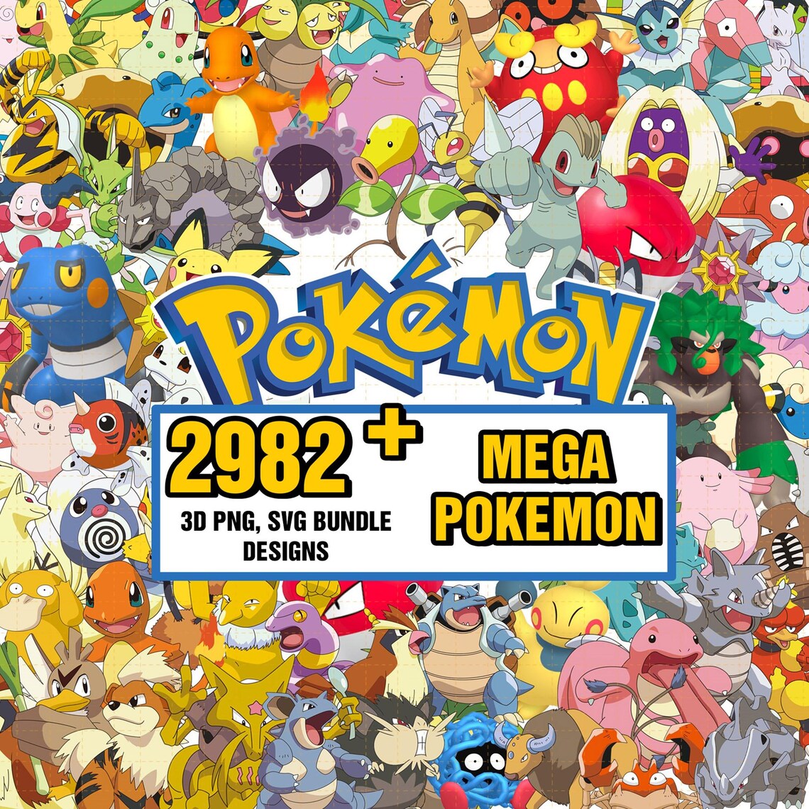 2900+ Pikachu Eevee PNG SVG Bundle, Eevee Evolution, Anime Sublimation ...