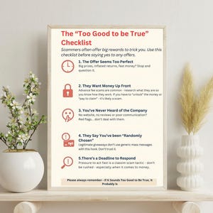 Scam Awareness Poster Bundle for Seniors | 5 Printable A4/A3 Posters ...