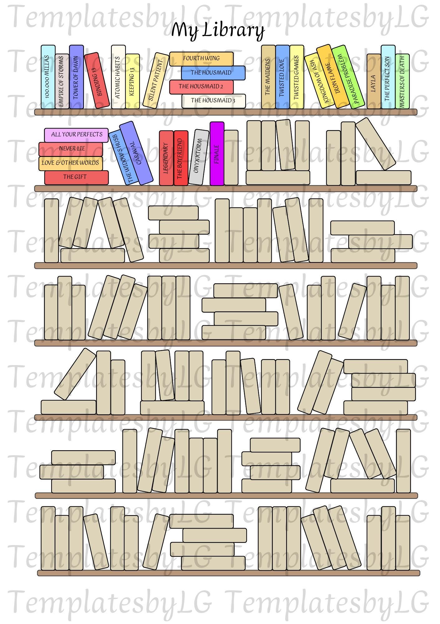 Editable Book Journal Template for Canva. Track Your Reading Goals ...