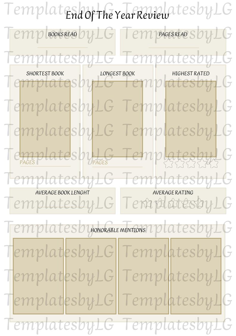 Editable Book Journal Template for Canva. Track Your Reading Goals ...