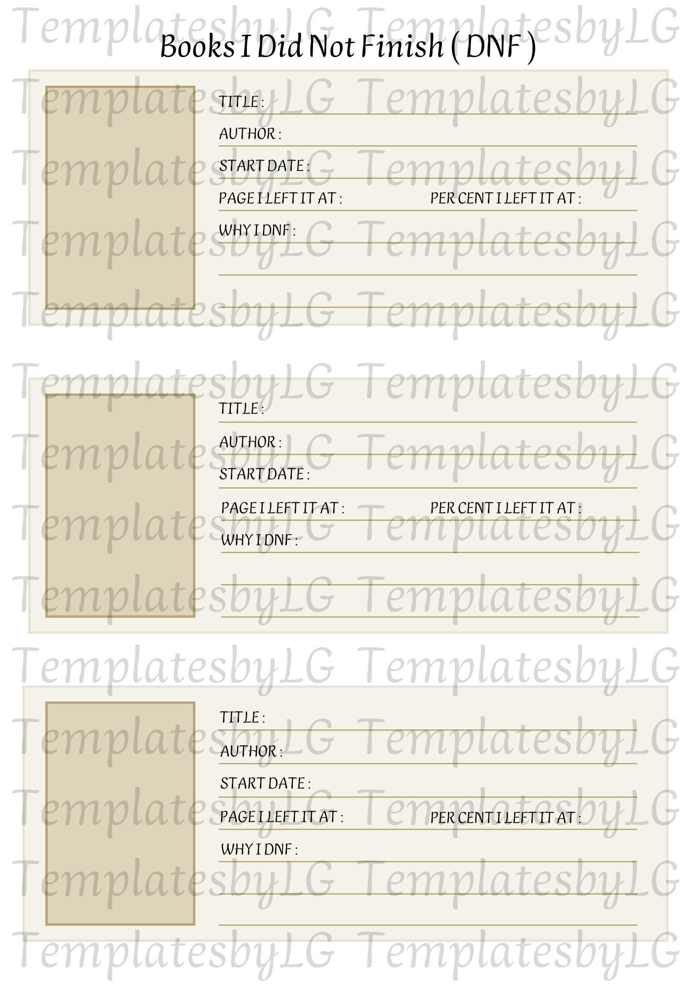 Editable Book Journal Template for Canva. Track Your Reading Goals ...