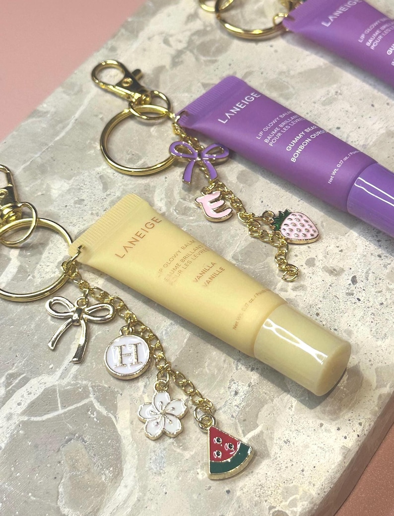 DIY Lip Balm Keychain | Choose 4 Charms | Summer Fridays or Laneige - Etsy