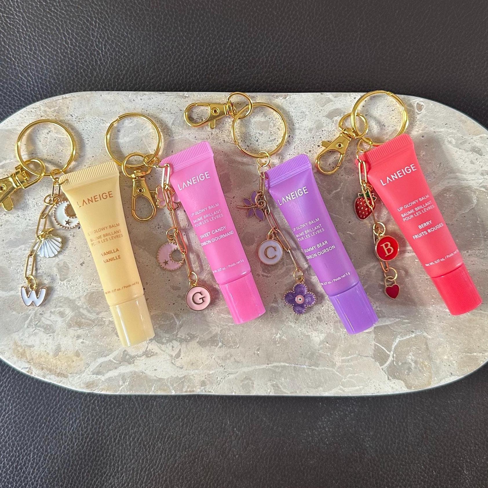 Laneige MINI Lip Glowy Balm (BERRY) | Lip Balm Keychain With Charms ...