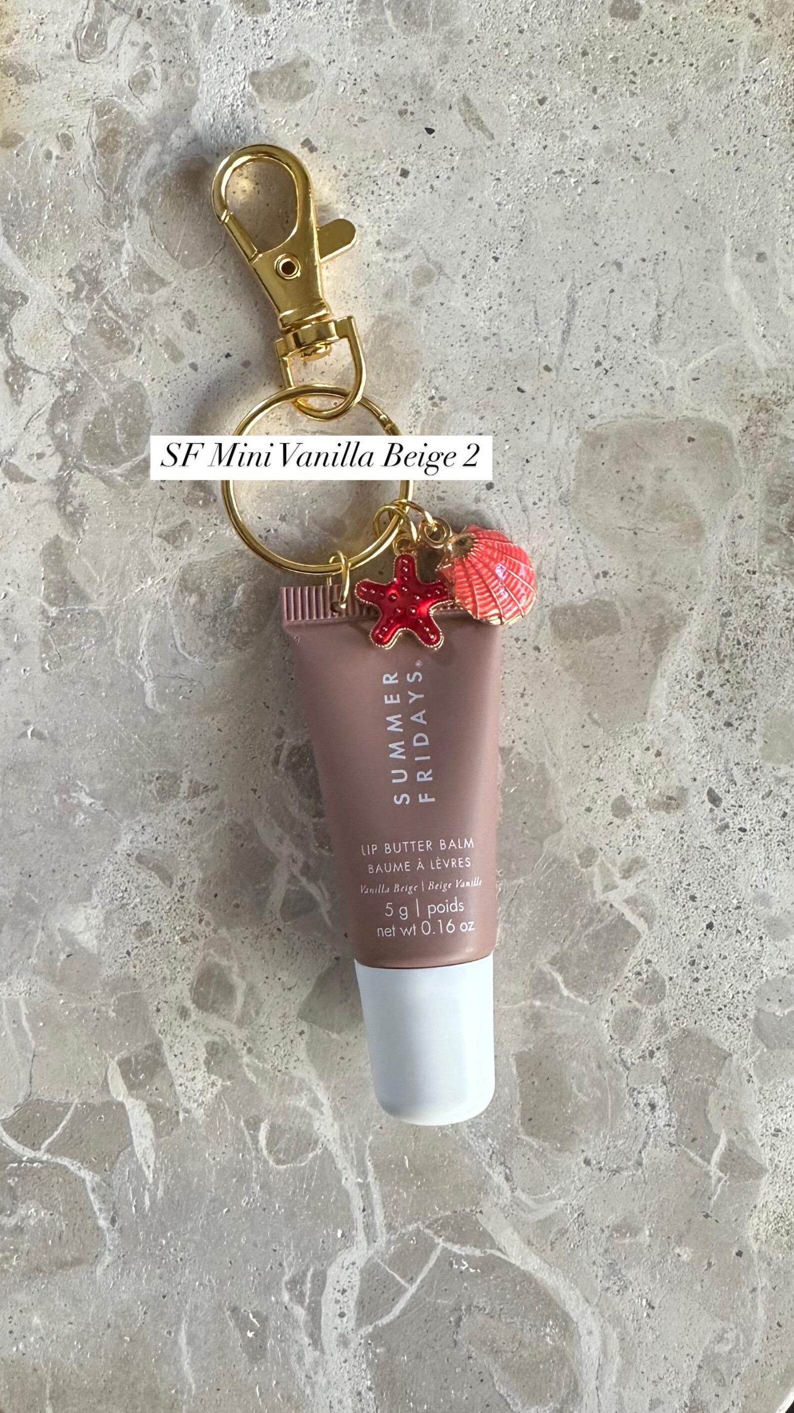 Summer Fridays Lip Butter Balm (VANILLA BEIGE) Mini Lip Balm Keychain ...