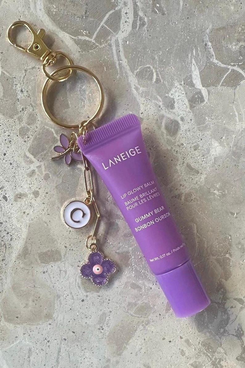 Laneige MINI Lip Glowy Balm (GUMMY BEAR) | Lip Balm Keychain With ...
