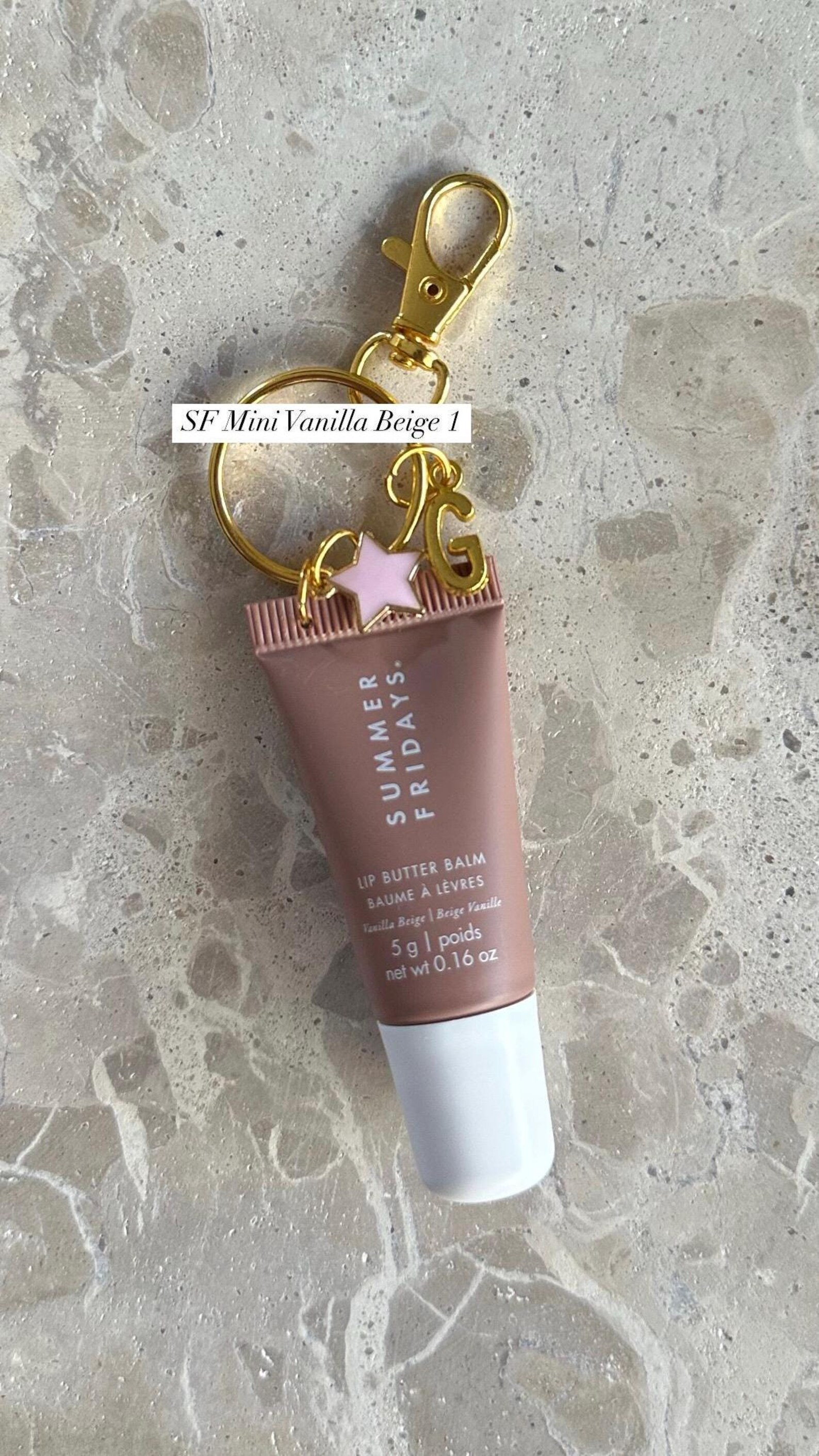 Summer Fridays Lip Butter Balm (VANILLA BEIGE) Mini Lip Balm Keychain ...