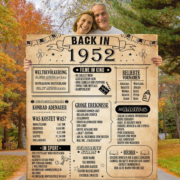 1952 Birthday - Etsy