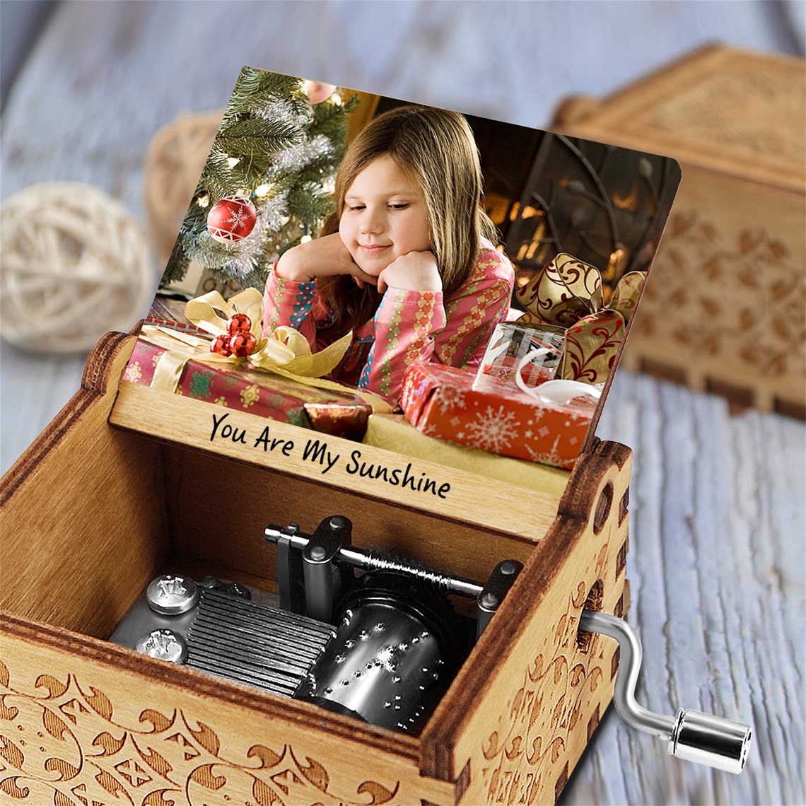 Engraved to My Daughter Music Box, Custom Handmade Wooden Music Box ...