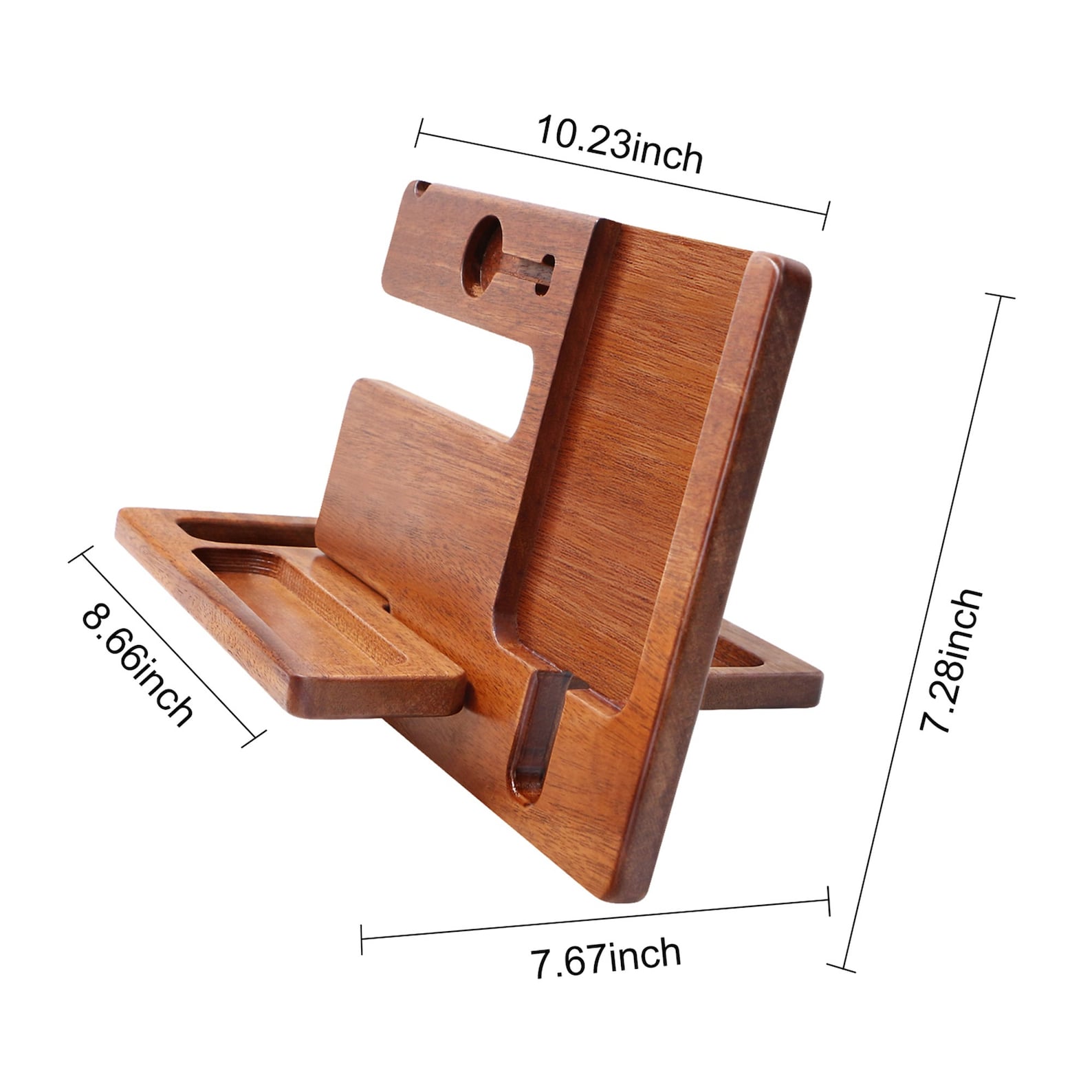 Custom Engraved Wooden Walnut Phone Docking Station Key Holder - Etsy