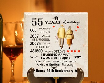 55 Anniversary Plaque - Etsy