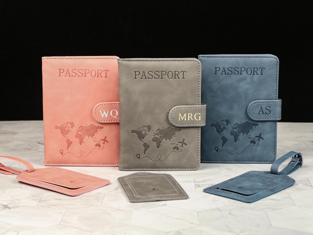 Personalized Passport Cover With Free Luggage Tag, Custom Leather RFID ...