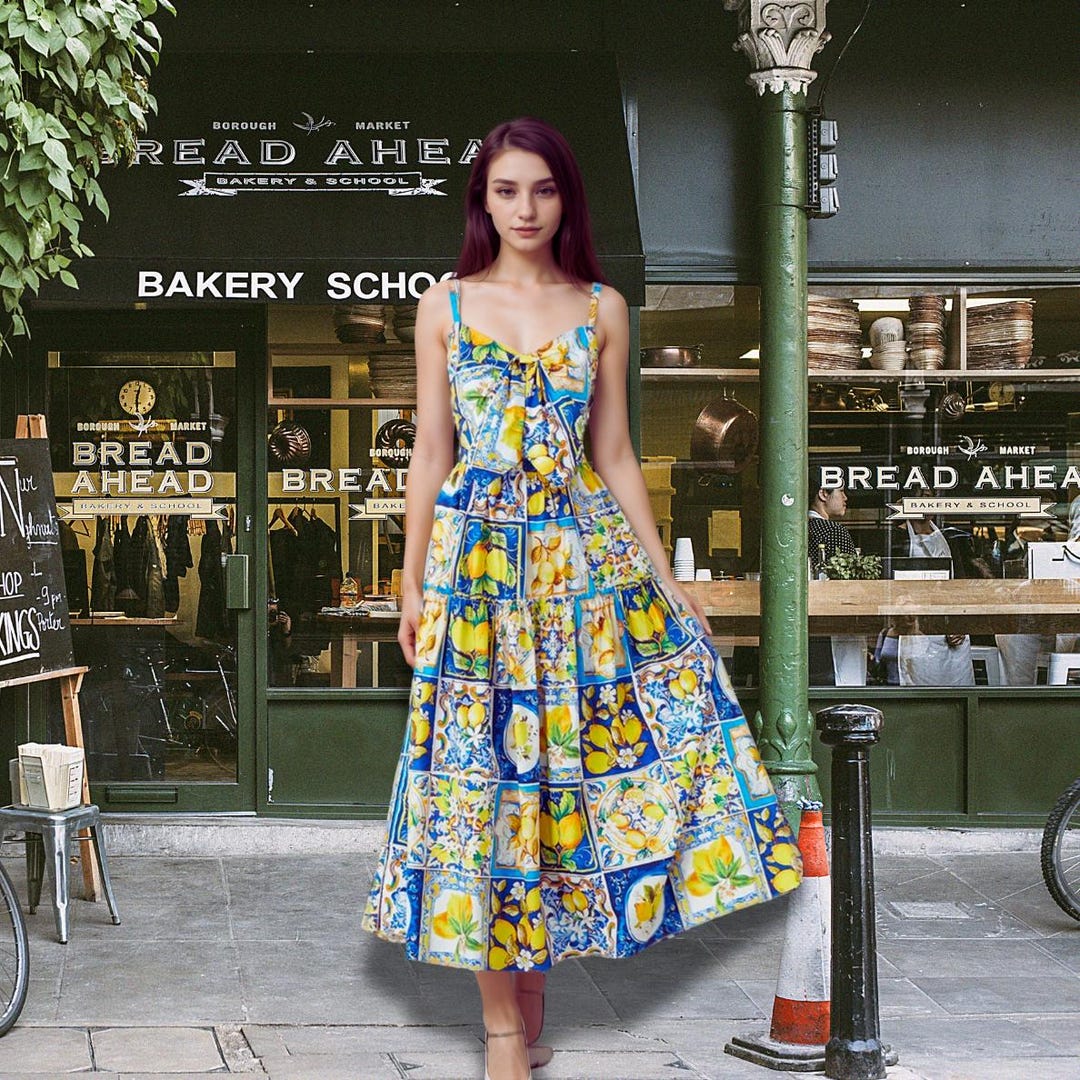 Women Boho Maxi Dress Printed Long Vacation Dress Bohemian Dress ...